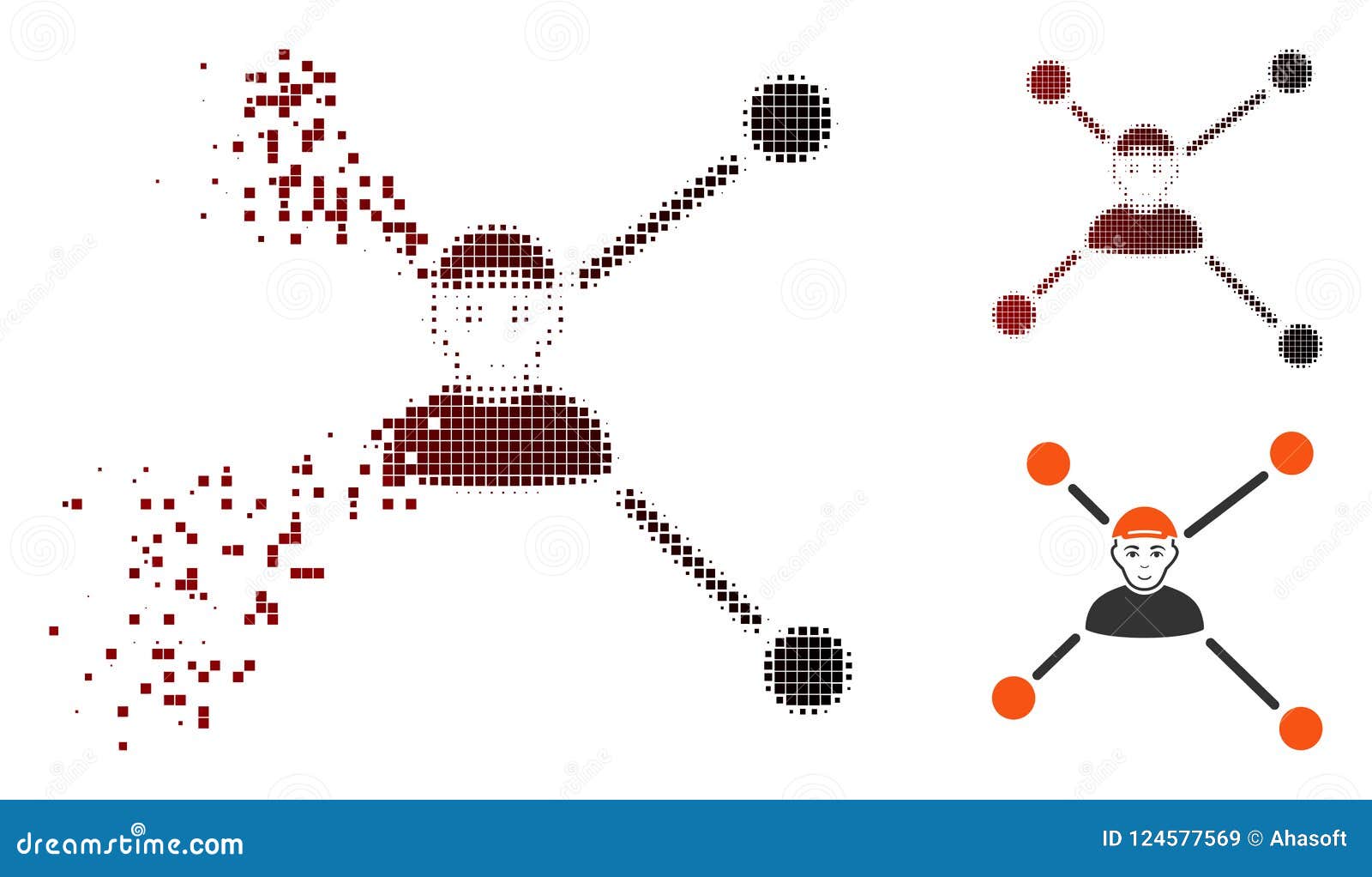 Fragmented Dotted Halftone Person Links Icon Stock Vector ... Fragmented Dotted Halftone Person Links Icon Stock Vector ...