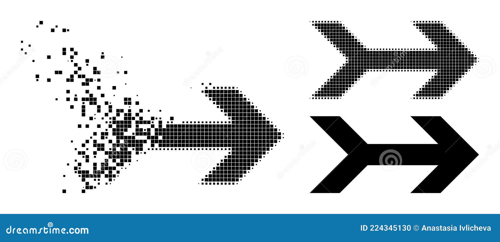 Fragmented and Halftone Pixel Arrow Right Glyph Stock Vector ... Fragmented and Halftone Pixel Arrow Right Glyph Stock Vector ...