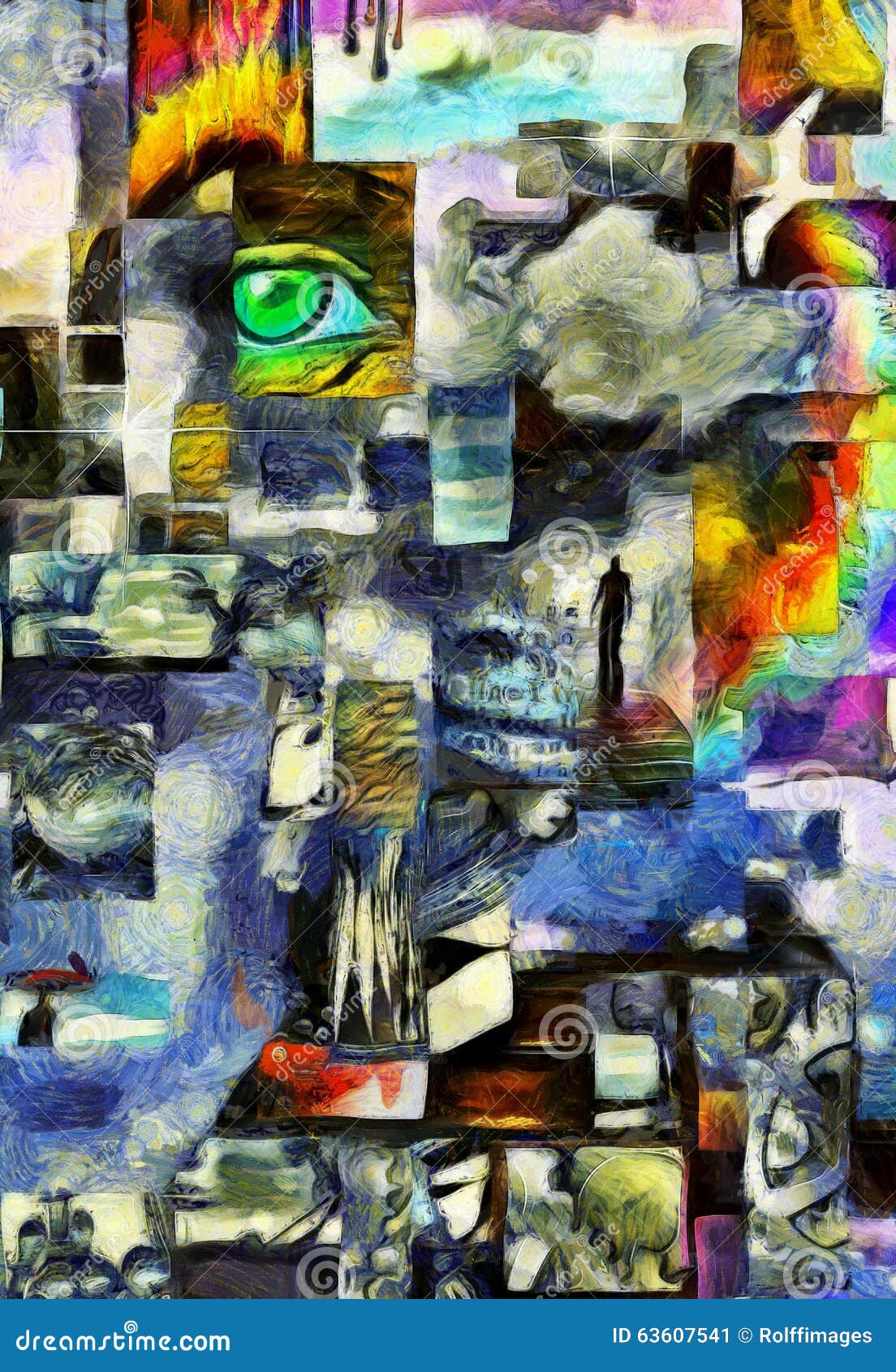 Fragmented Human Abstract stock illustration. Illustration of artwork ...