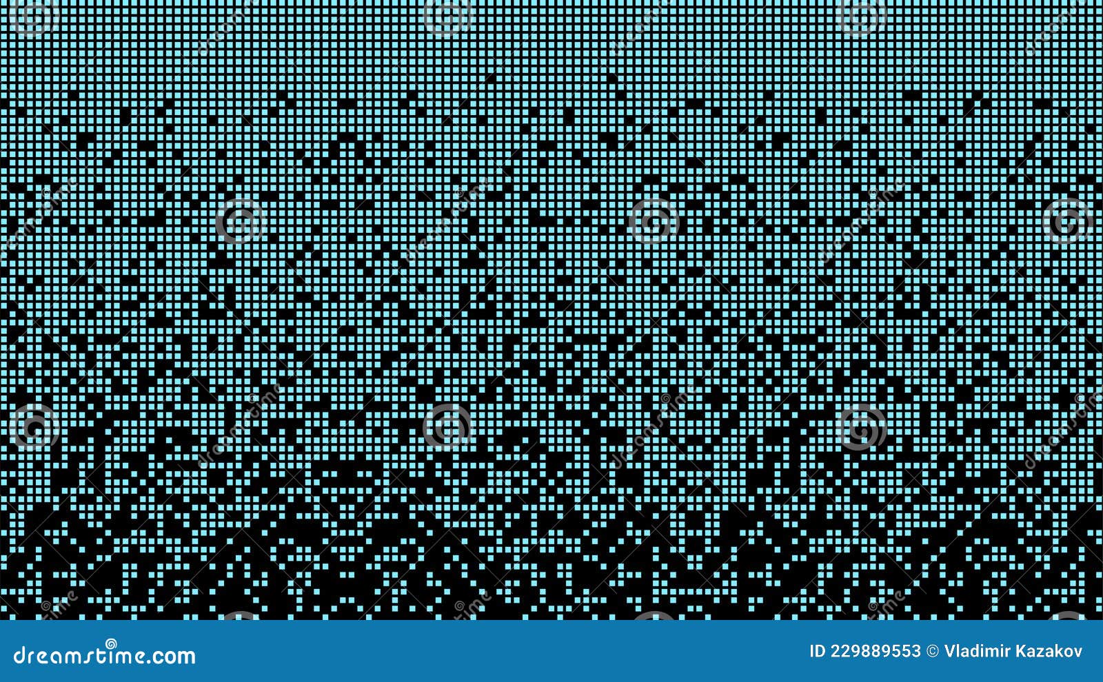Fragmented Matrix Blue Blocks Falling Down. Stock Vector - Illustration ...