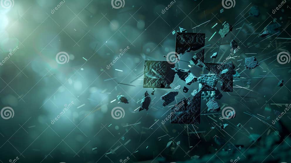 Fragmented Medical Cross Illustrating Challenges in Health Systems ... Fragmented Medical Cross Illustrating Challenges in Health Systems ...