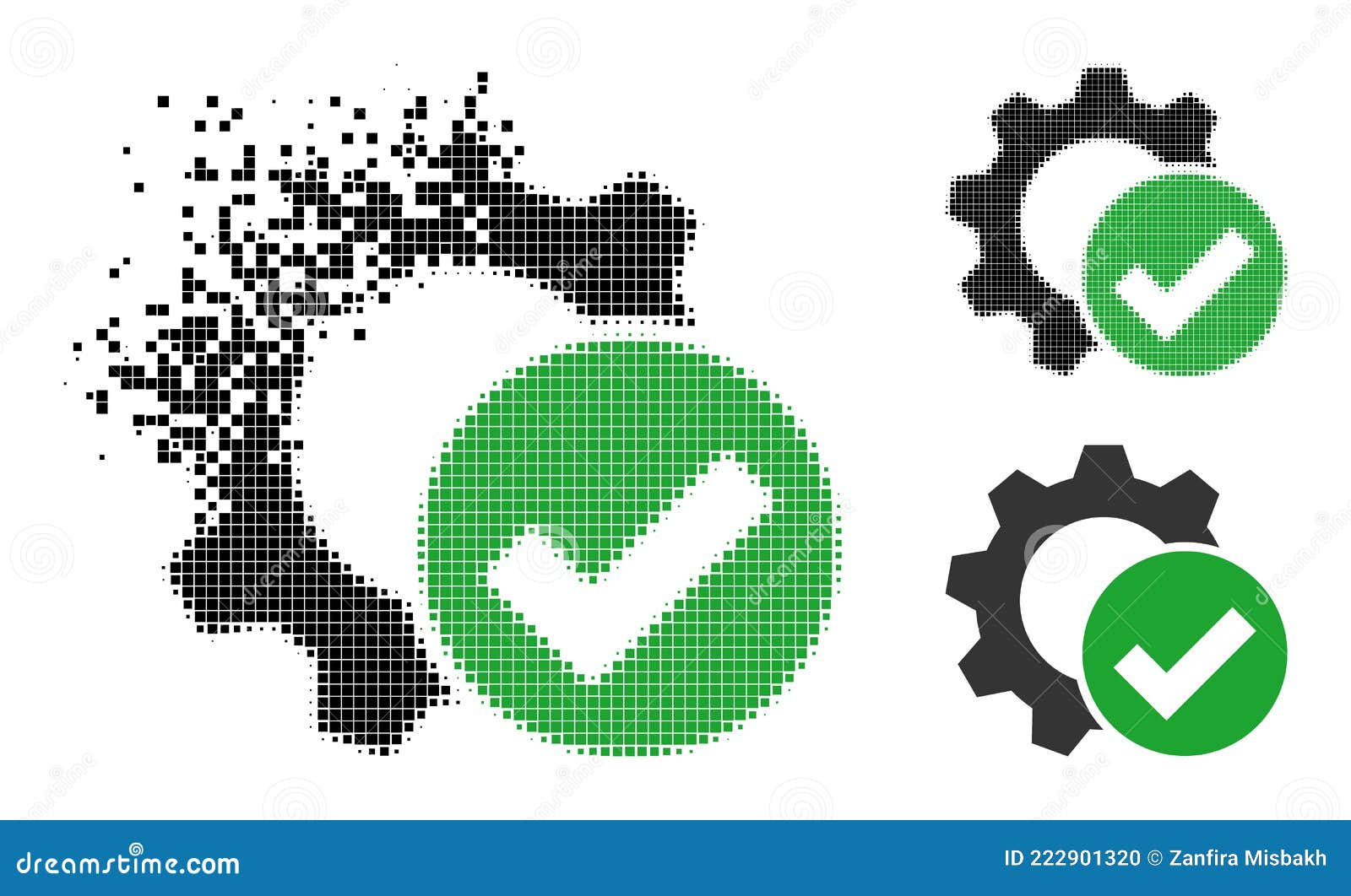 Fragmented Pixel Apply Settings Gear Icon with Halftone Version Stock ... Fragmented Pixel Apply Settings Gear Icon with Halftone Version Stock ...