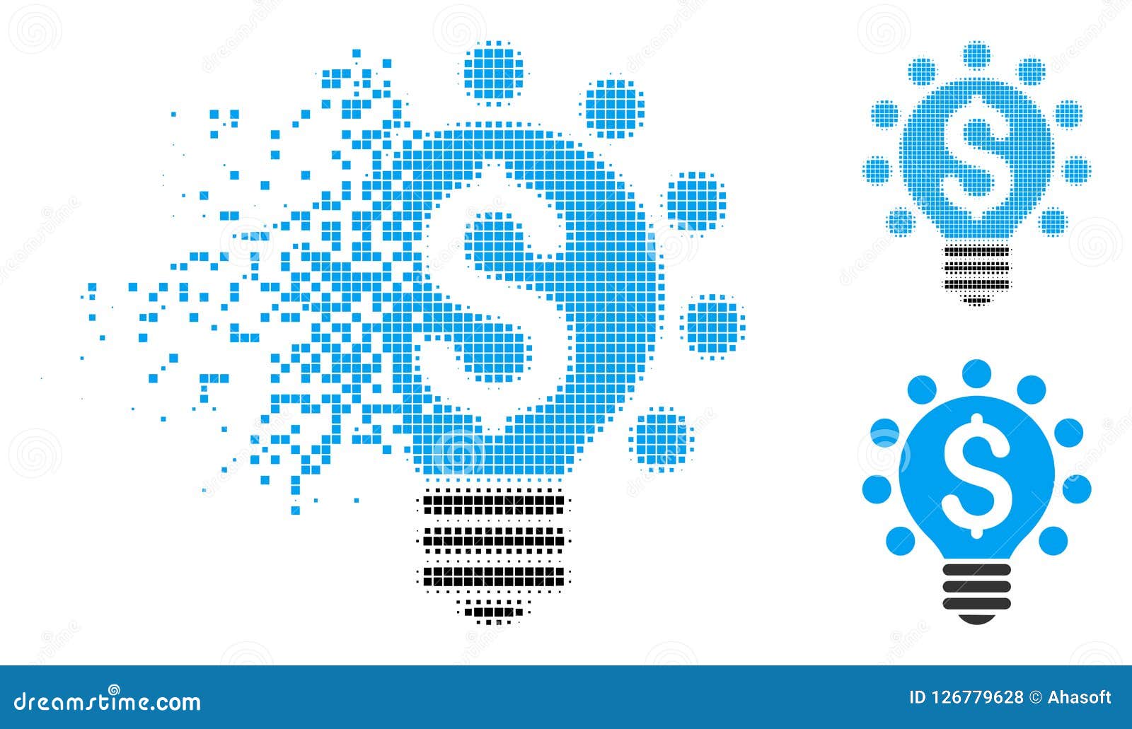 Fragmented Pixel Halftone Business Patent Bulb Icon Stock Vector ... Fragmented Pixel Halftone Business Patent Bulb Icon Stock Vector ...