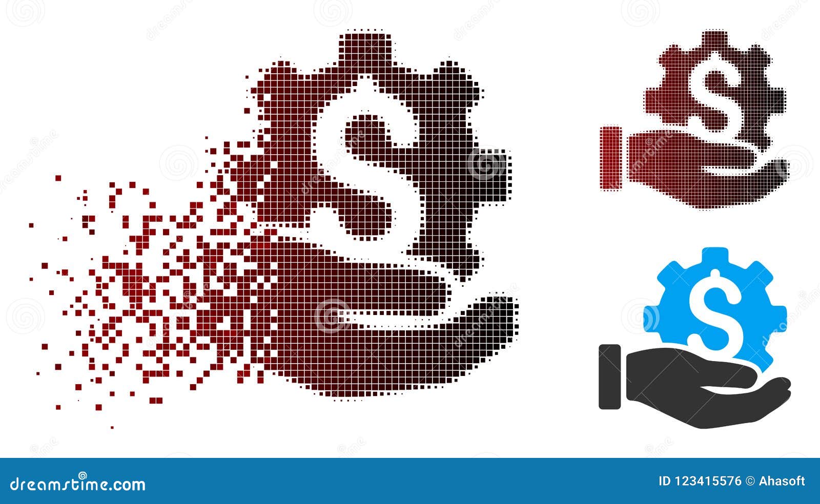 Fragmented Pixel Halftone Development Service Icon Stock Vector ... Fragmented Pixel Halftone Development Service Icon Stock Vector ...