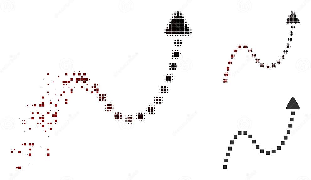 Fragmented Pixel Halftone Dotted Curve Direction Icon Stock Vector ... Fragmented Pixel Halftone Dotted Curve Direction Icon Stock Vector ...