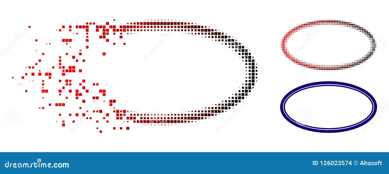 Fragmented Pixel Halftone Double Oval Frame Icon Stock Vector ... Fragmented Pixel Halftone Double Oval Frame Icon Stock Vector ...