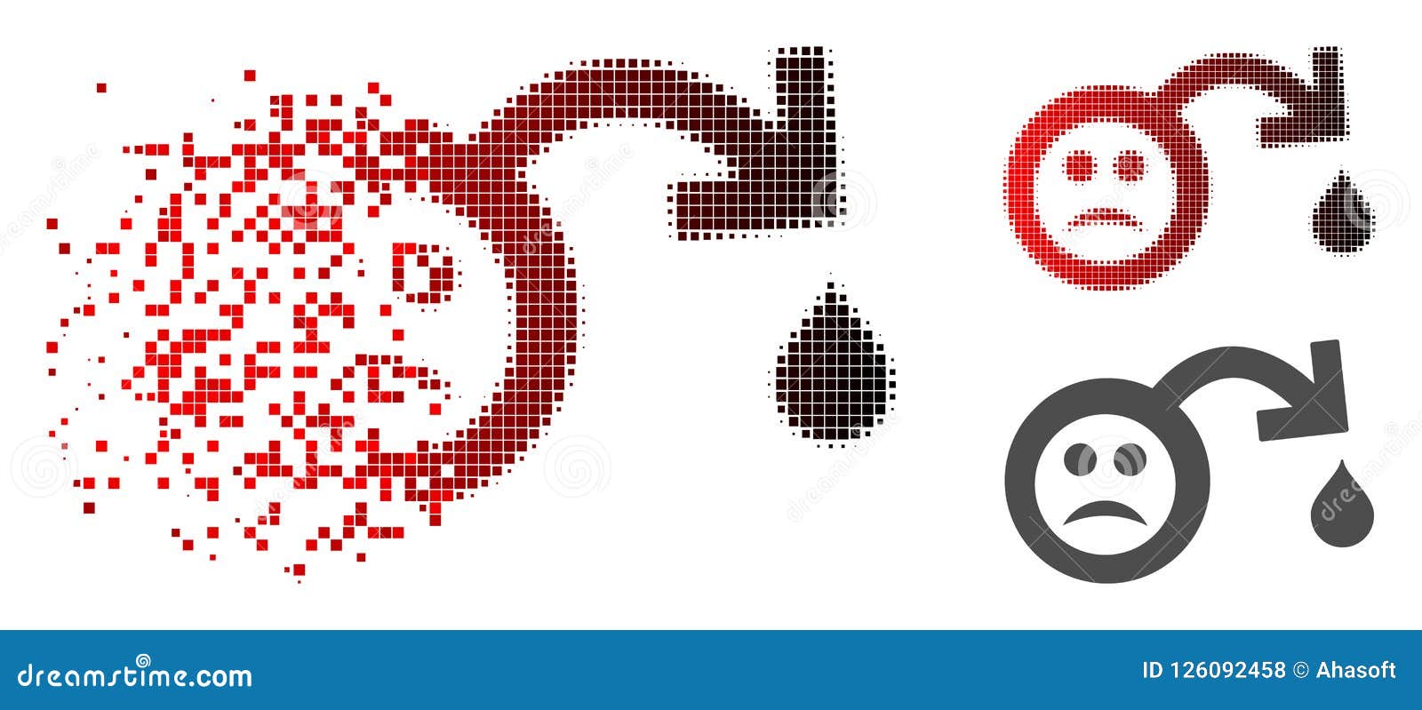 Fragmented Pixel Halftone Sad Impotence Icon Stock Vector ... Fragmented Pixel Halftone Sad Impotence Icon Stock Vector ...