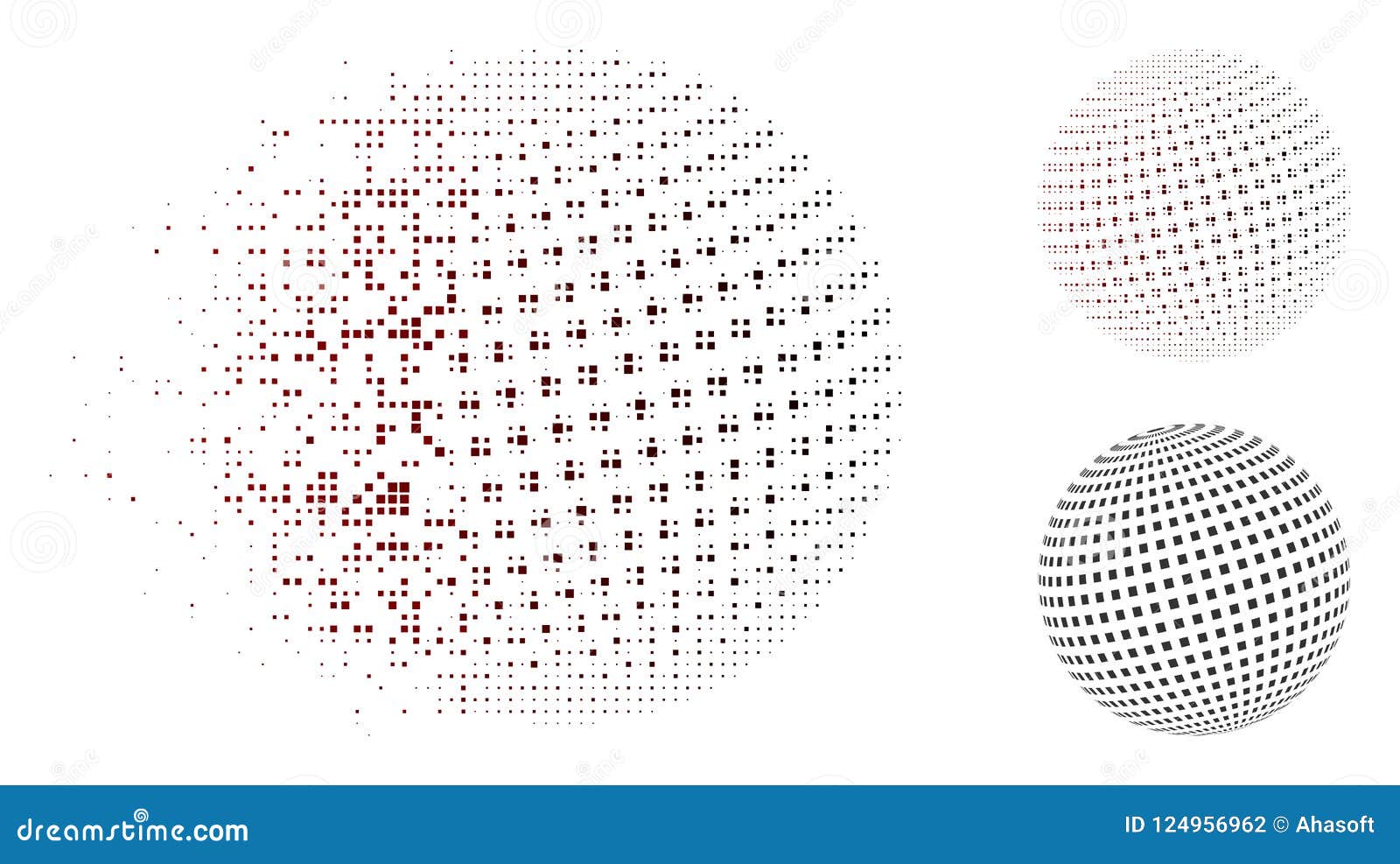 Fragmented Pixel Halftone Square Dotted Abstract Sphere Icon Stock ... Fragmented Pixel Halftone Square Dotted Abstract Sphere Icon Stock ...