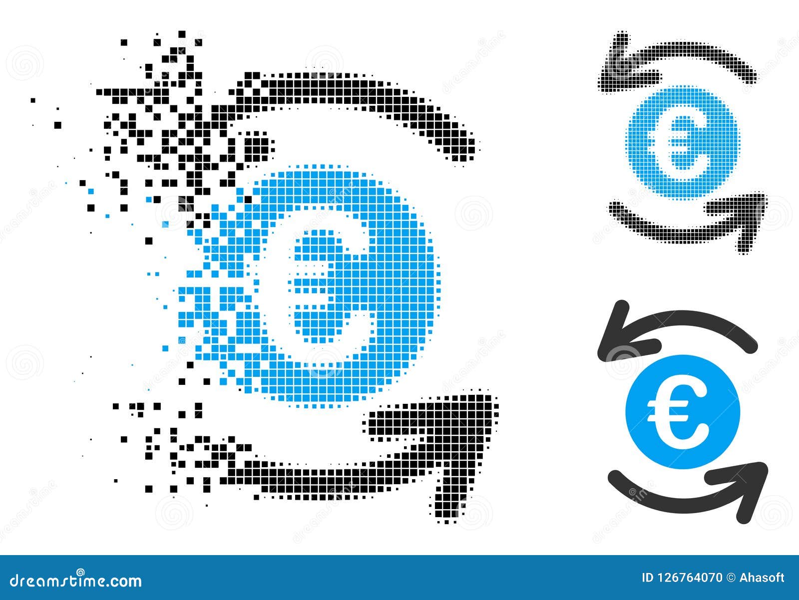 Fragmented Pixel Halftone Update Euro Balance Icon Stock Vector ... Fragmented Pixel Halftone Update Euro Balance Icon Stock Vector ...