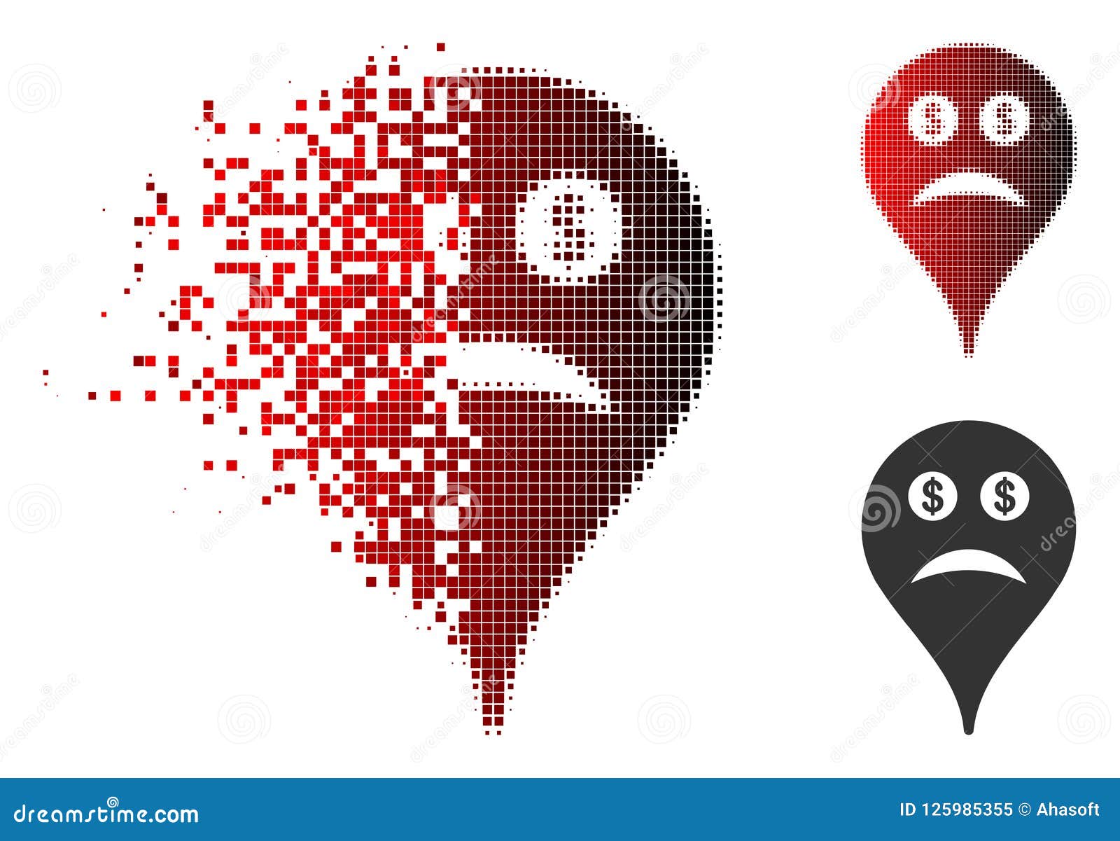 Fragmented Pixelated Halftone Bankrupt Smiley Map Marker Icon Stock ... Fragmented Pixelated Halftone Bankrupt Smiley Map Marker Icon Stock ...