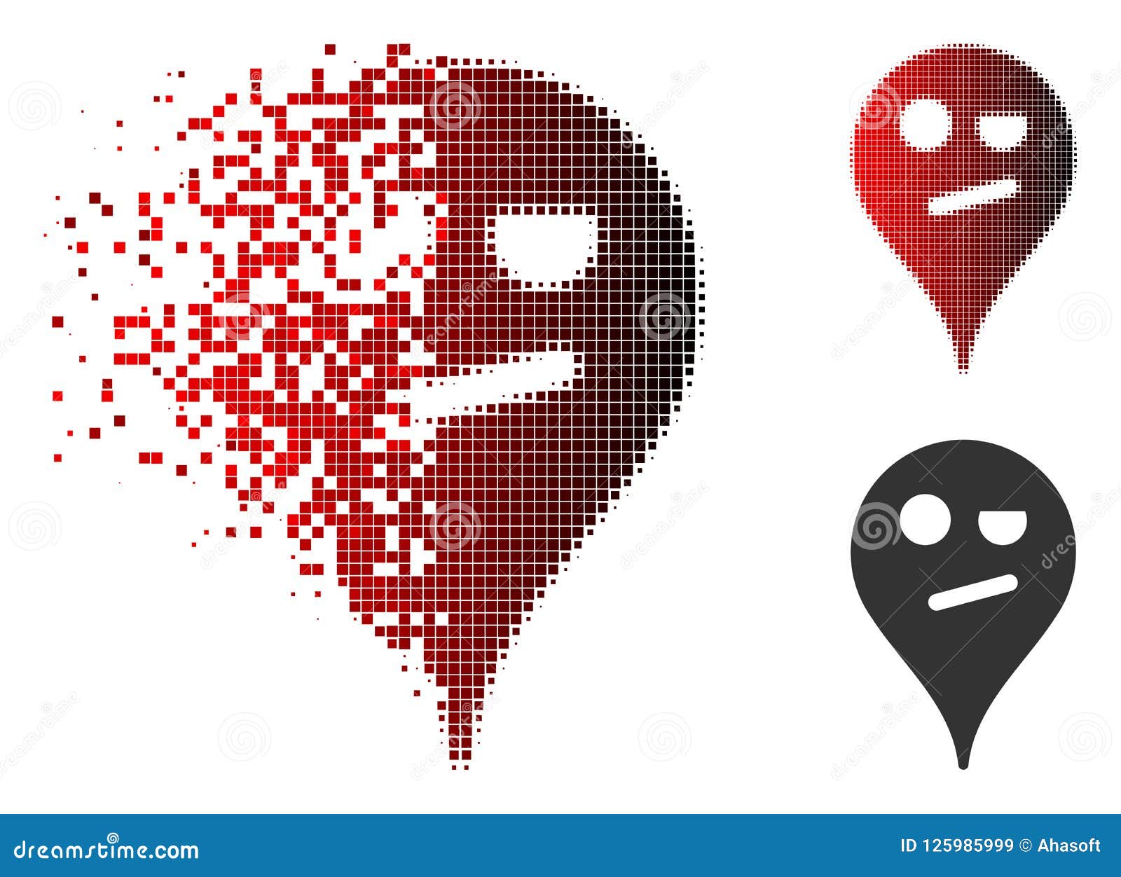 Fragmented Pixelated Halftone Infidelity Smiley Map Marker Icon Stock ... Fragmented Pixelated Halftone Infidelity Smiley Map Marker Icon Stock ...