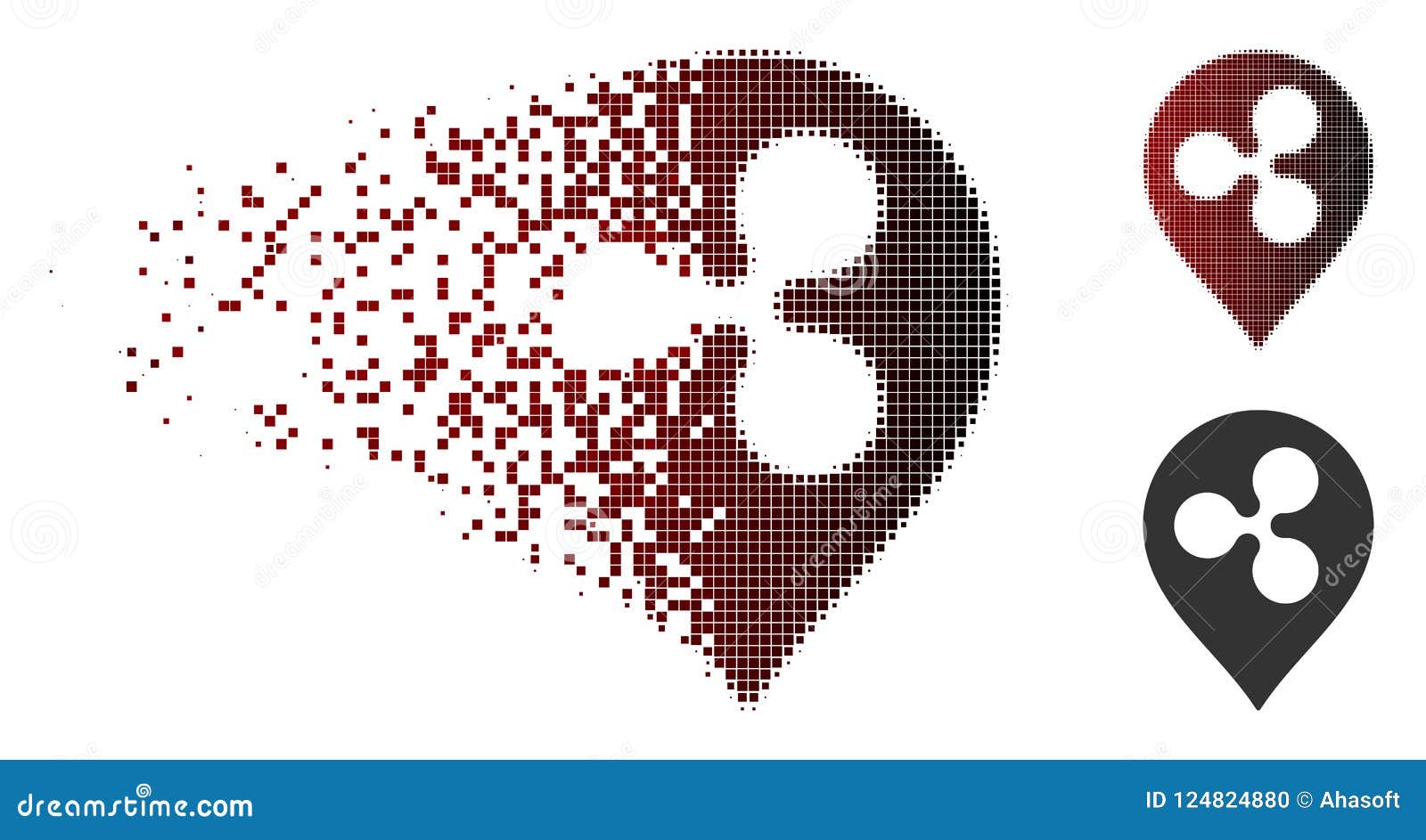 Fragmented Pixelated Halftone Ripple Map Marker Icon Editorial Image ... Fragmented Pixelated Halftone Ripple Map Marker Icon Editorial Image ...