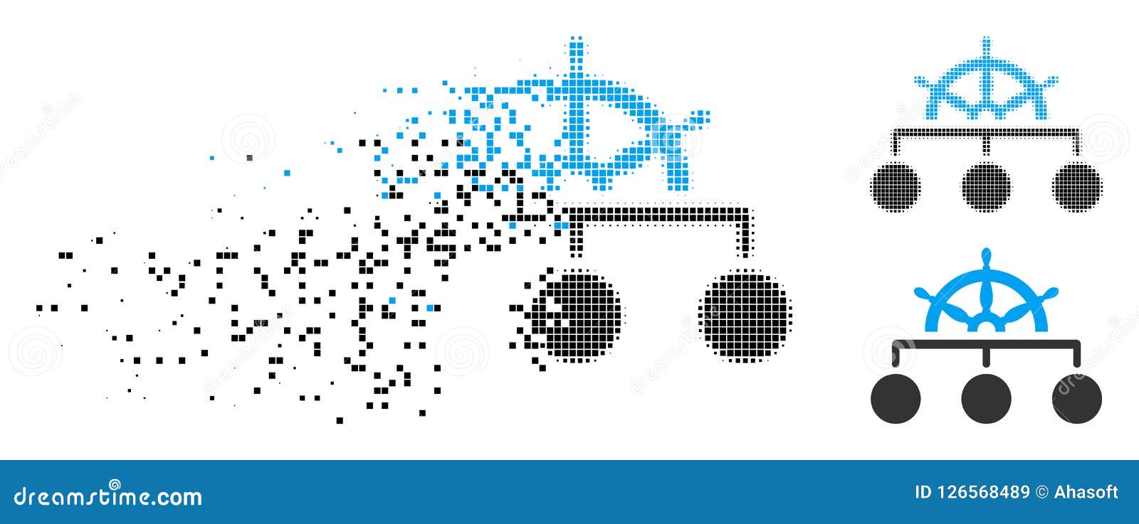 Fragmented Pixelated Halftone Rule Structure Icon Stock Vector ...