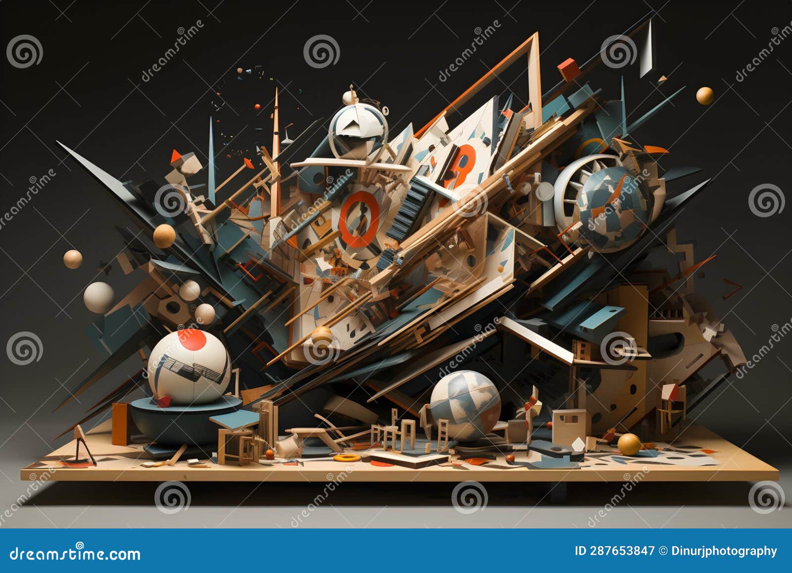 Fragmented Realities. Geometric Abstraction Stock Illustration ...