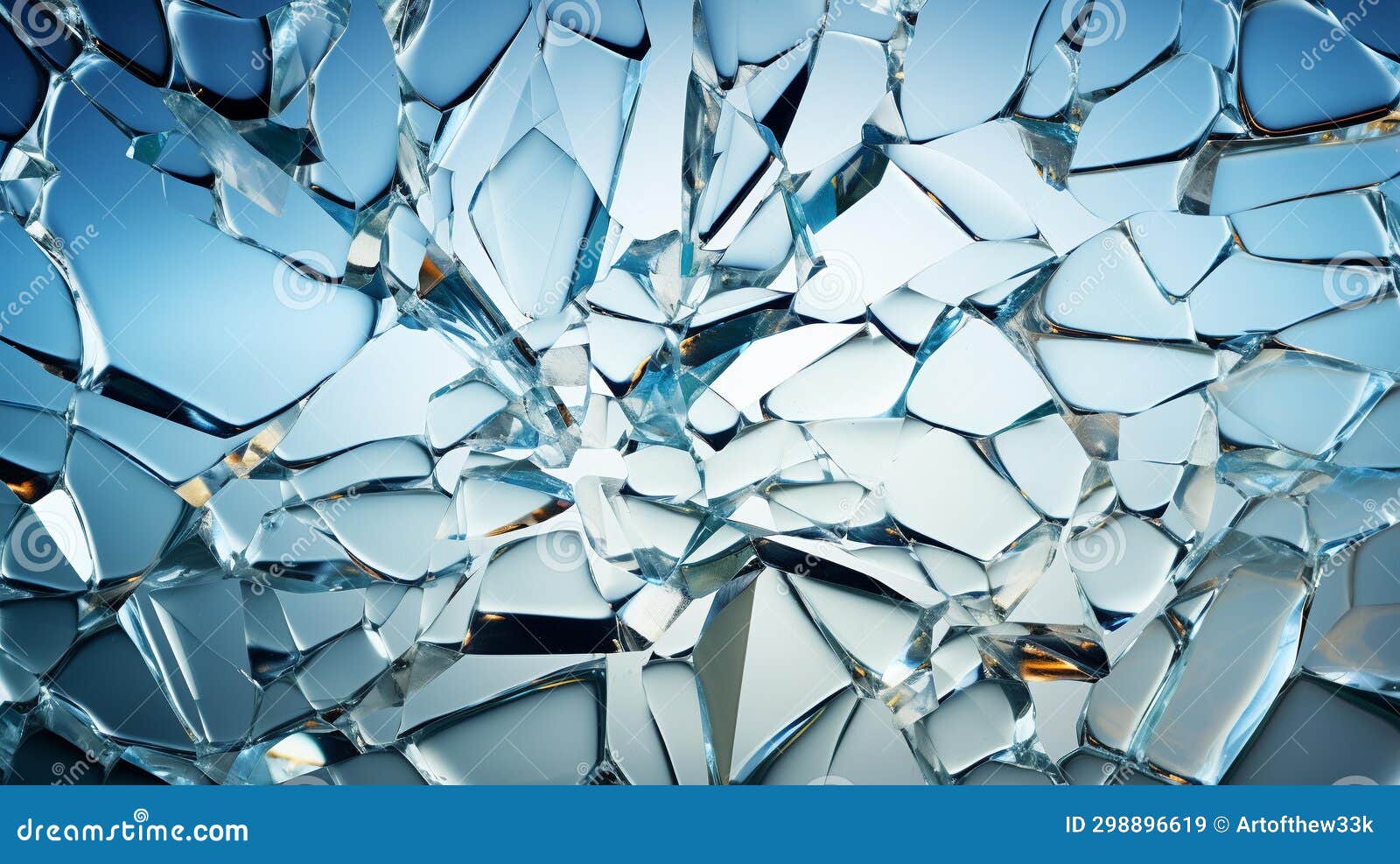Fragmented Reflection: Abstract Pattern of Shattered Glass, Symbolizing ...