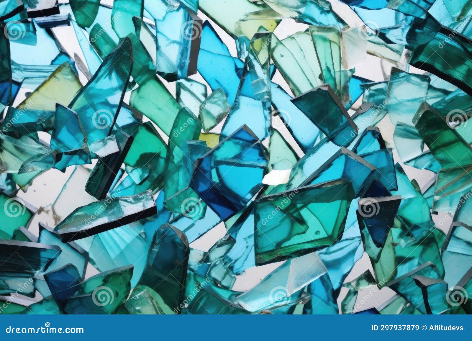 Fragmented Shards from a Smashed Glass Plate Stock Image - Image of ...