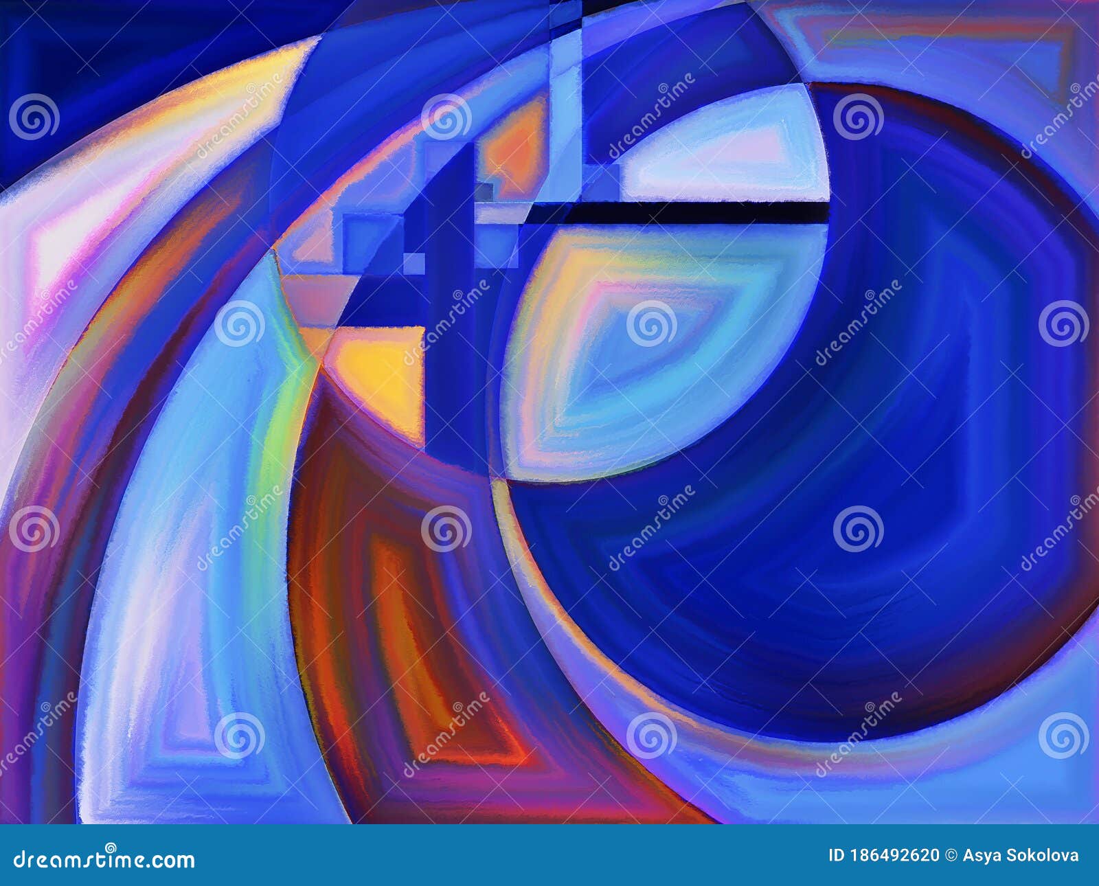 Fragmented Solution stock illustration. Illustration of expressionism ...