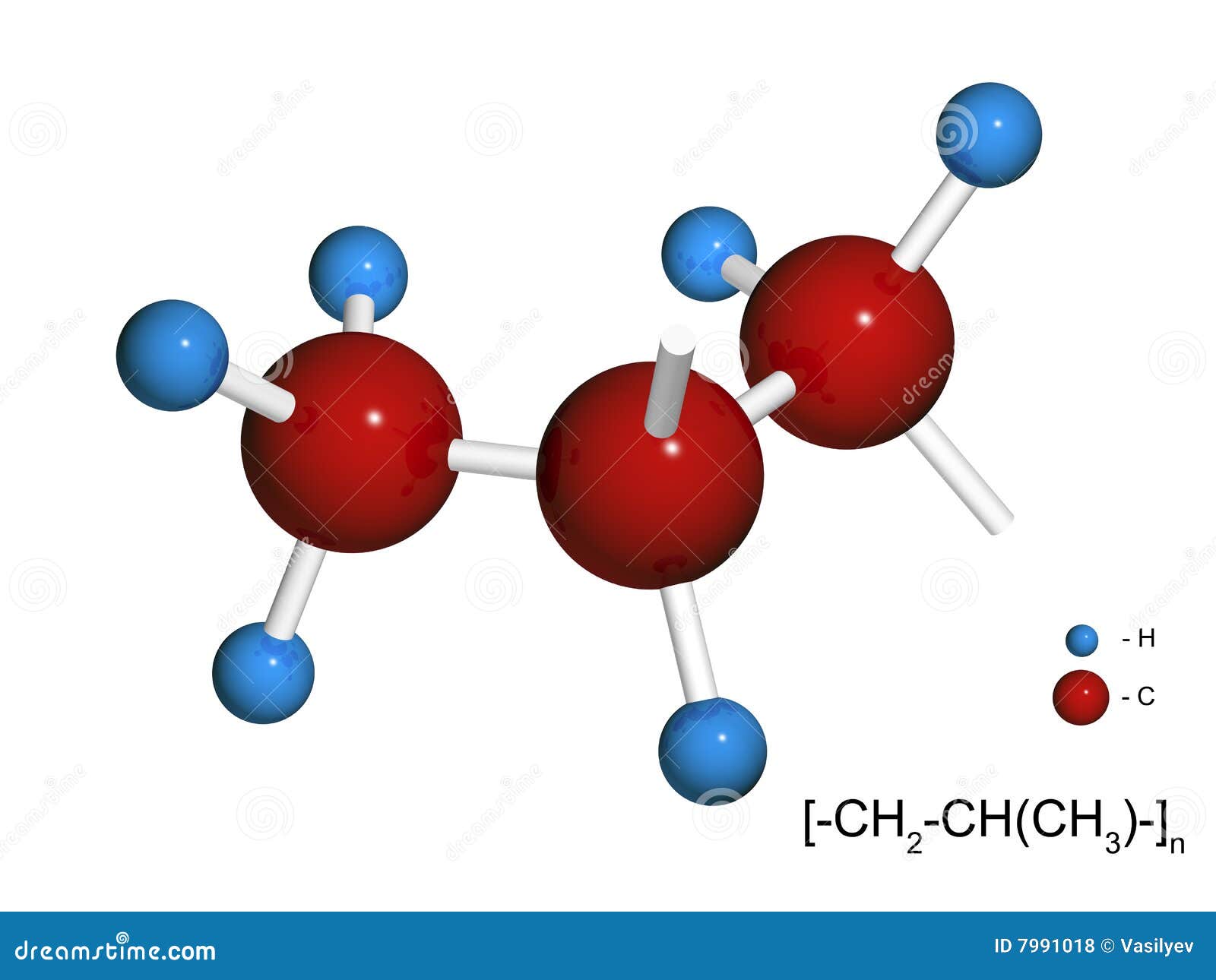 Fragmento Aislado 3D Del Polipropileno Stock de ilustración ...