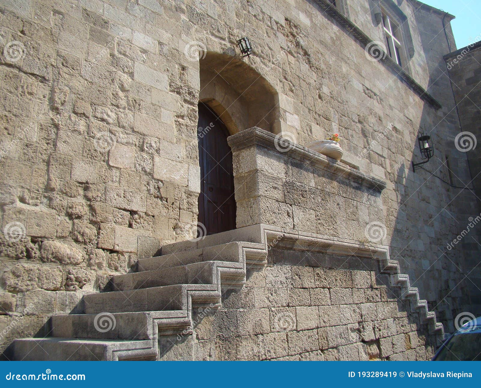 Fragments of Ancient Architecture in the Ancient Castle - Image Stock ...