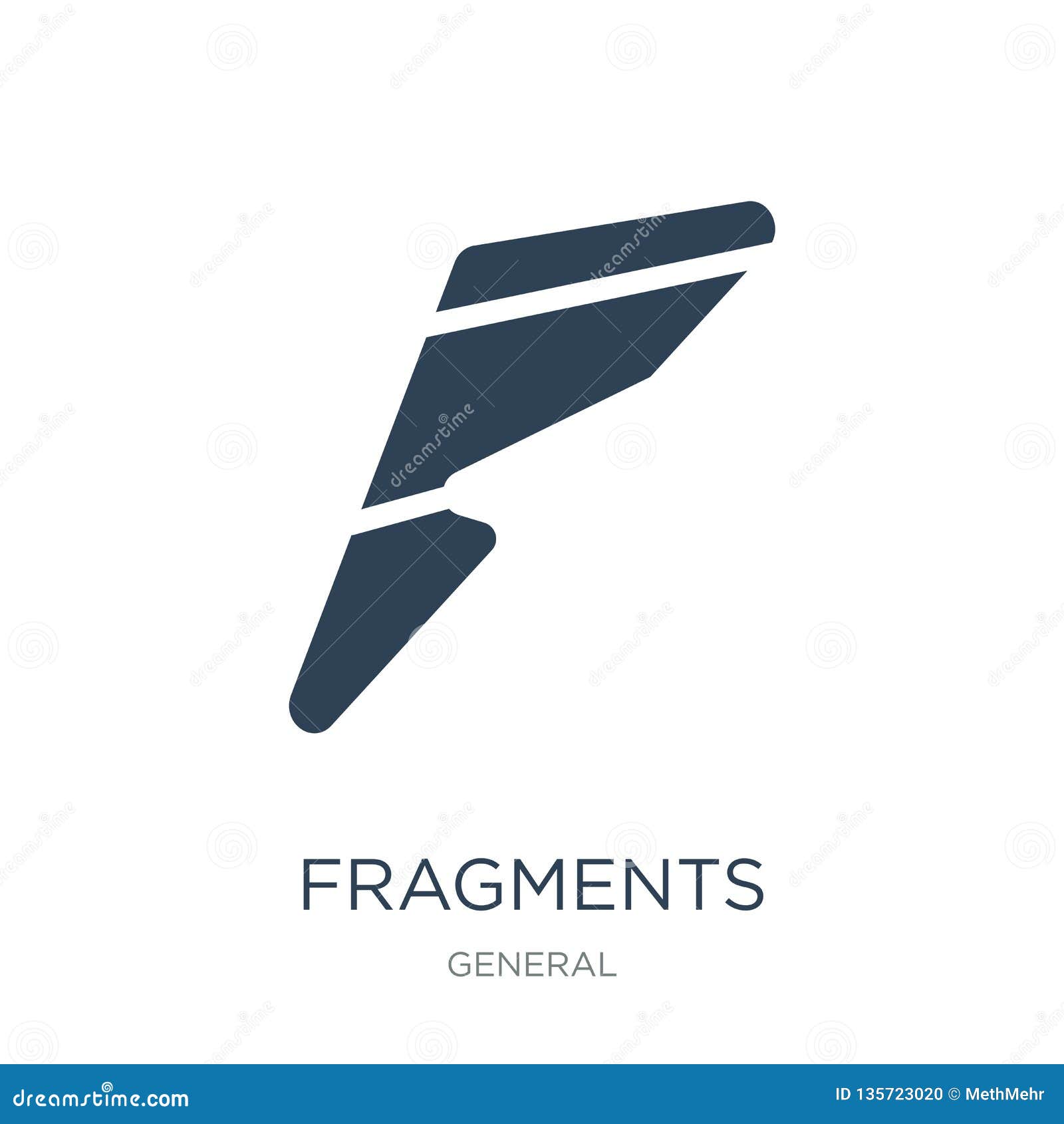 Fragments Icon in Trendy Design Style. Fragments Icon Isolated on White ...