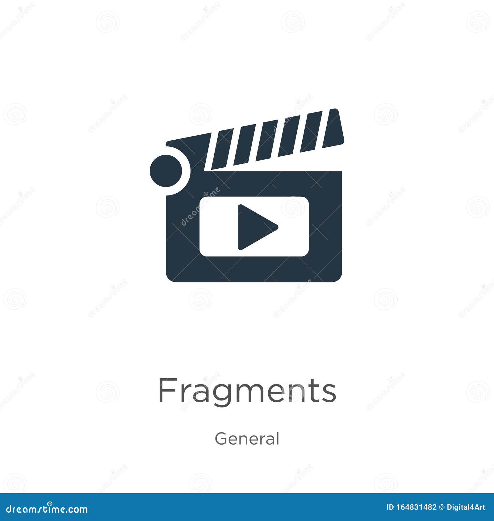 Fragments Icon Vector. Trendy Flat Fragments Icon from General ...
