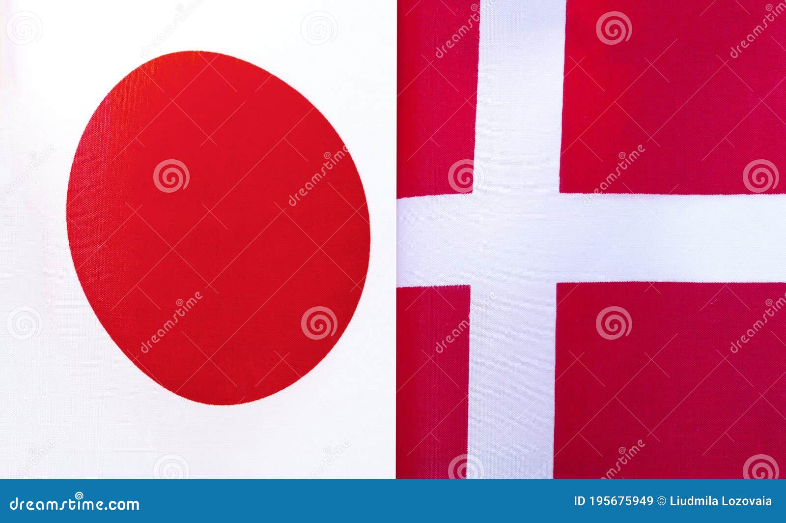 Fragments of National Flags of Japan and Denmark Stock Illustration ...