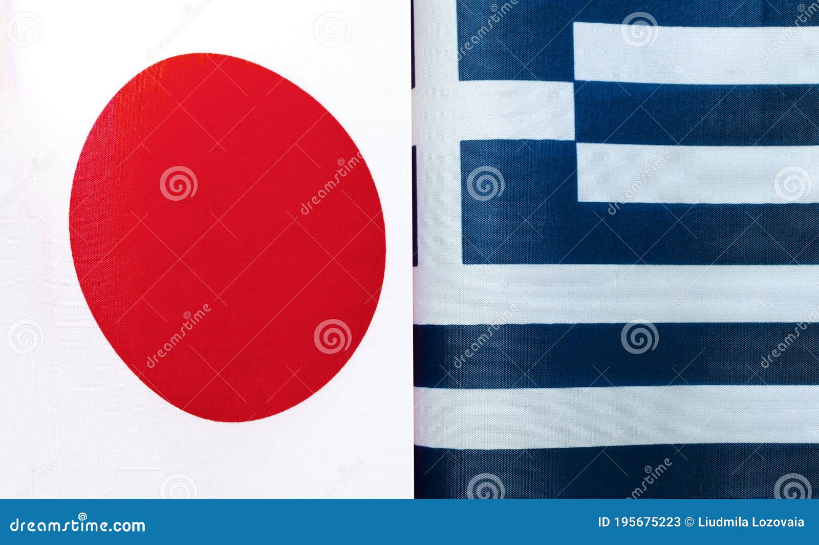 Fragments of National Flags of Japan and Greece Stock Illustration ...