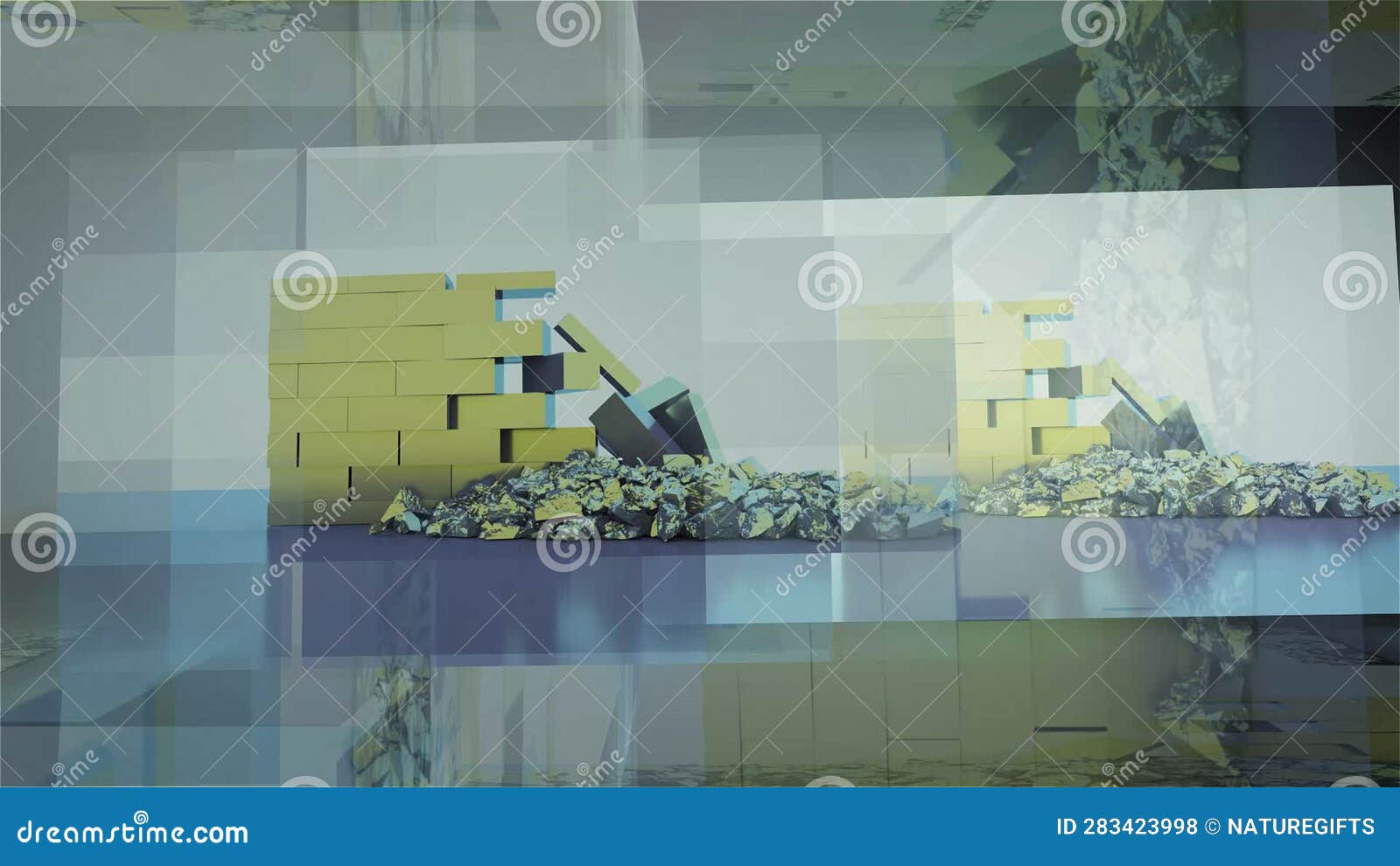 Fragments and Pieces Falling 3D Stock Footage - Video of detonation ...