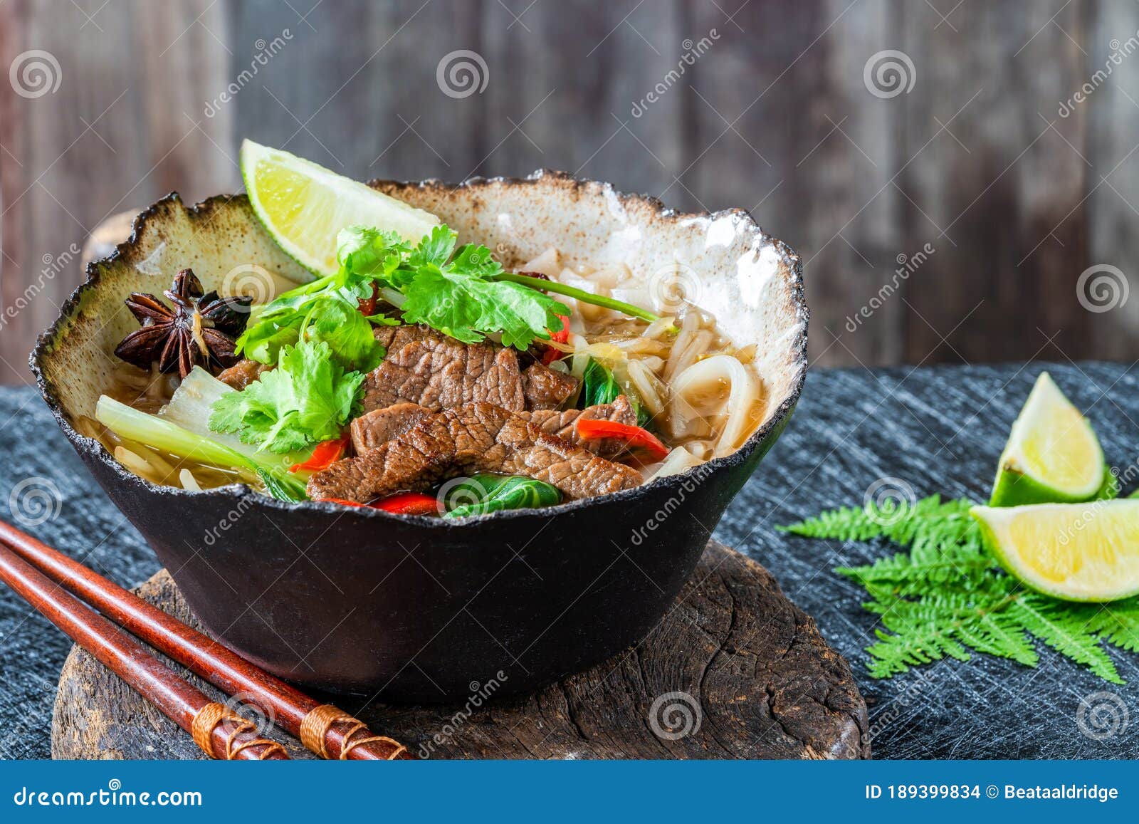 Fragrant Beef and Noodle Soup Stock Photo - Image of main, choi: 189399834