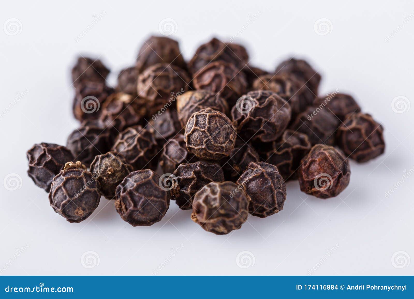 Fragrant Black Pepper on White Acrylic Background Stock Photo - Image ...