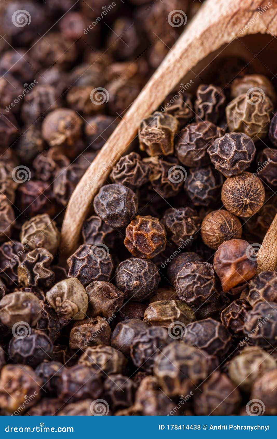 Fragrant Black Pepper on White Acrylic Background Stock Photo - Image ...