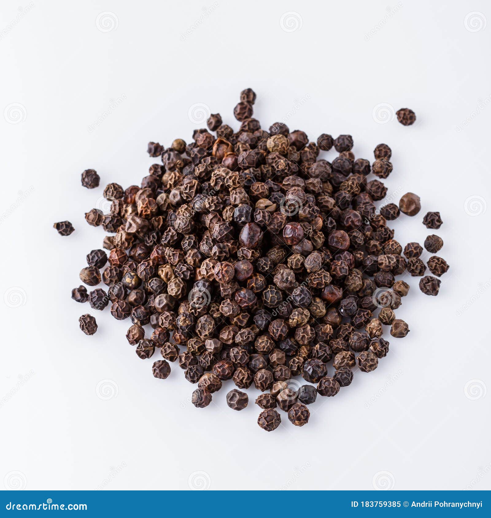 Fragrant Black Pepper on White Acrylic Background Stock Image - Image ...