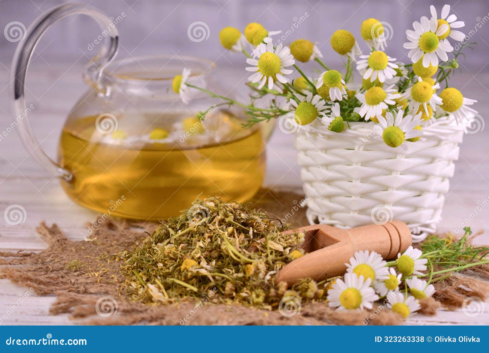 Fragrant Chamomile Tea. Tea from Medicinal Plants. Stock Photo - Image ...