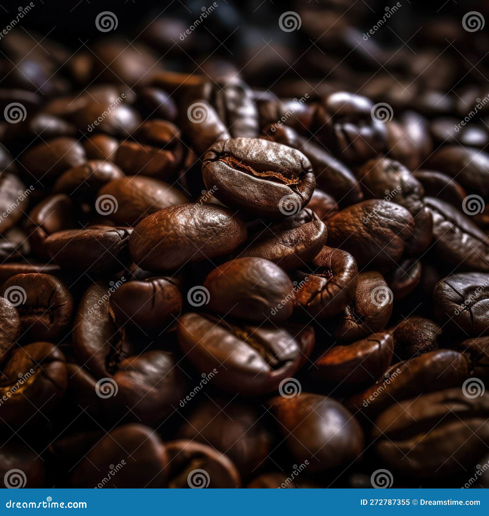 Fragrant coffee beans stock illustration. Illustration of foreground ...