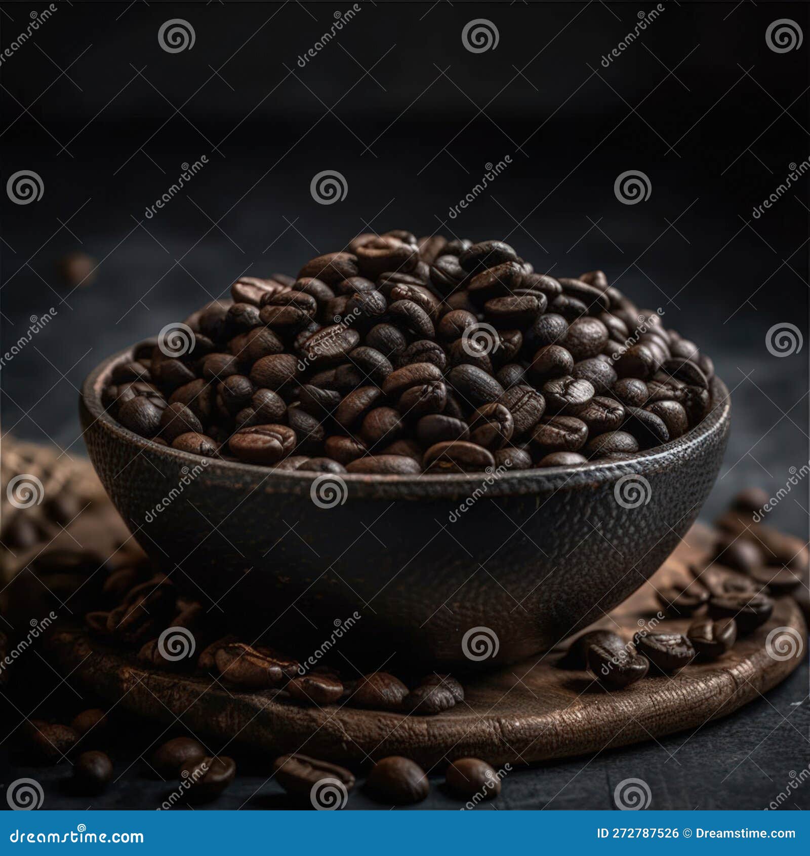 Fragrant coffee beans stock illustration. Illustration of backdrop ...