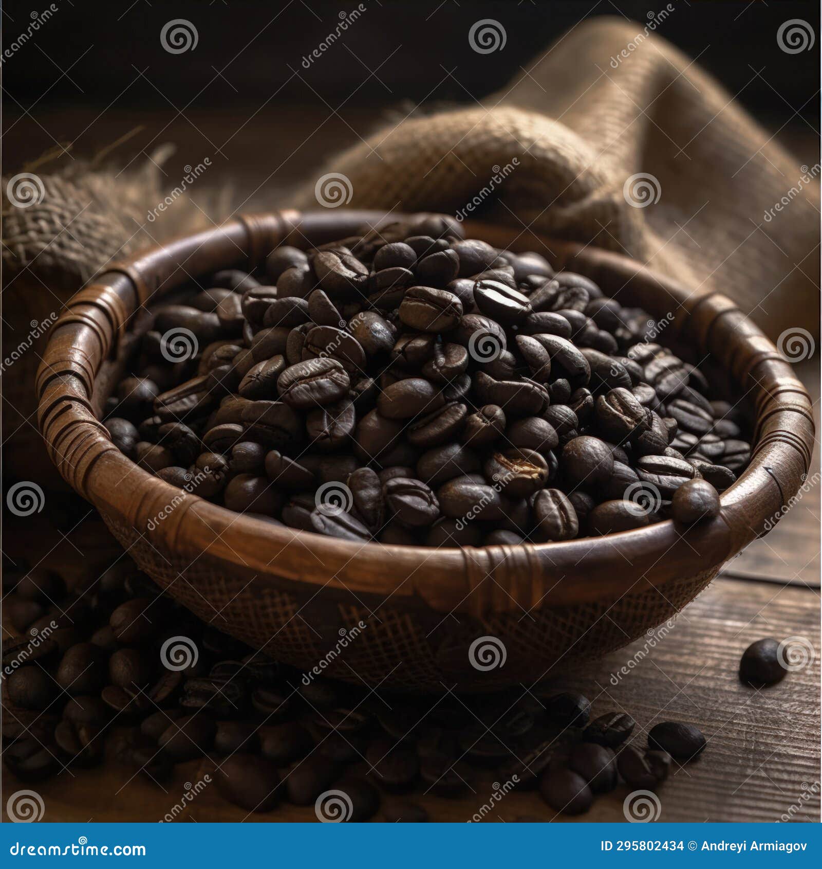 Fragrant Coffee Beans. Generative AI Stock Illustration - Illustration ...