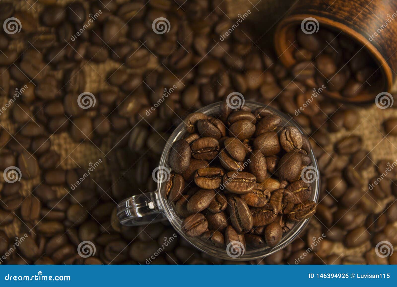 Fragrant Coffee Beans for Morning Coffee for Breakfast Stock Photo ...