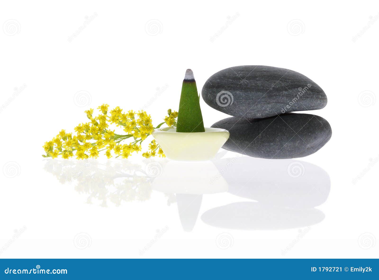 Fragrant Incense, Pebbles and Flower Stock Image - Image of pebble ...