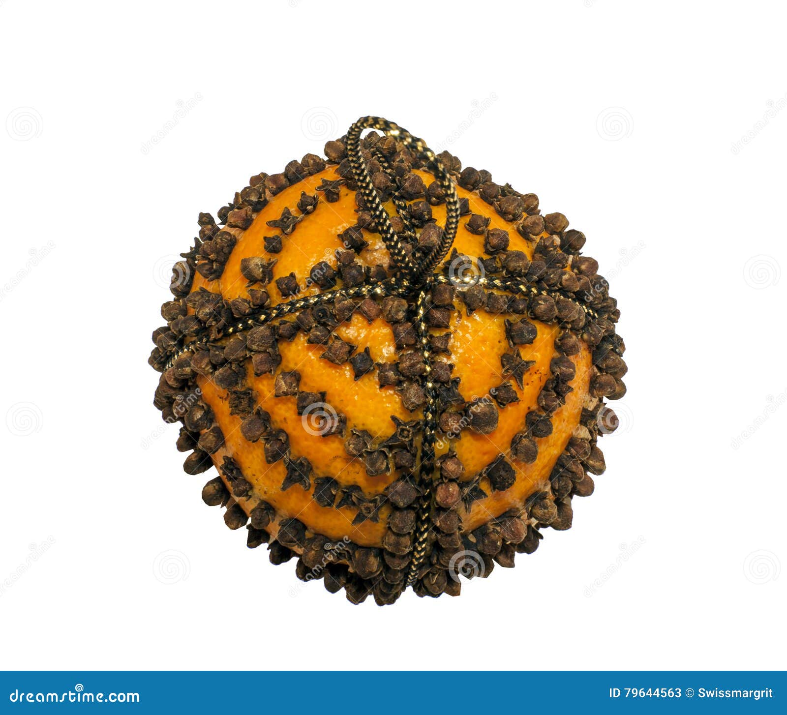 Fragrant Orange Pomander Studded with Clove Spice Stock Image - Image ...