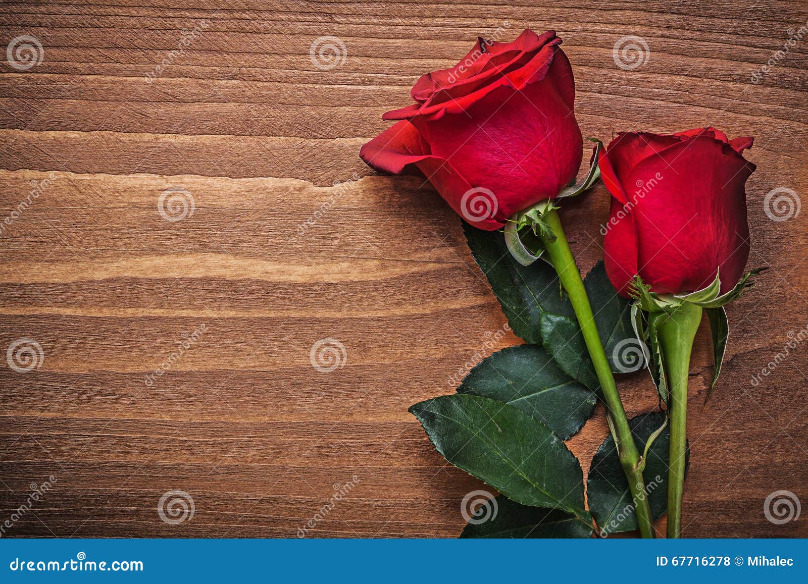 Fragrant Red Roses Wooden Board Holiday Concept Stock Photos - Free ...