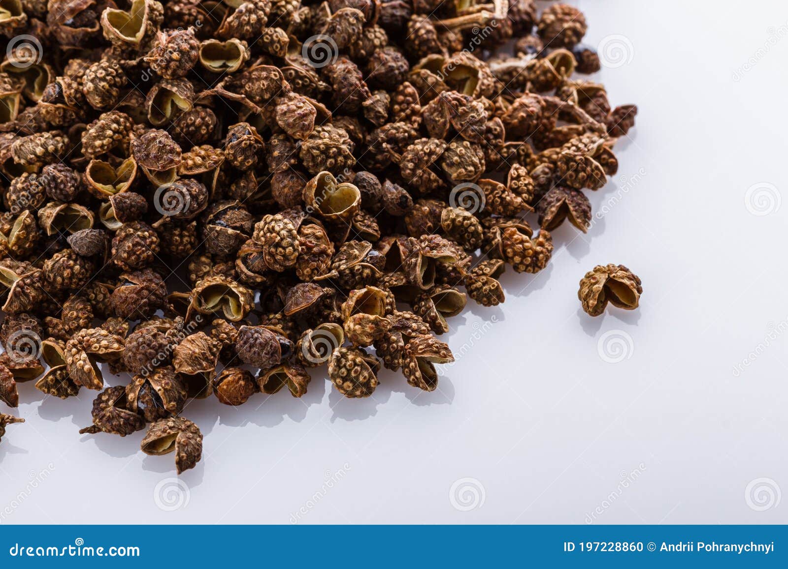 Fragrant Sichuan Pepper on White Acrylic Background Stock Photo - Image ...