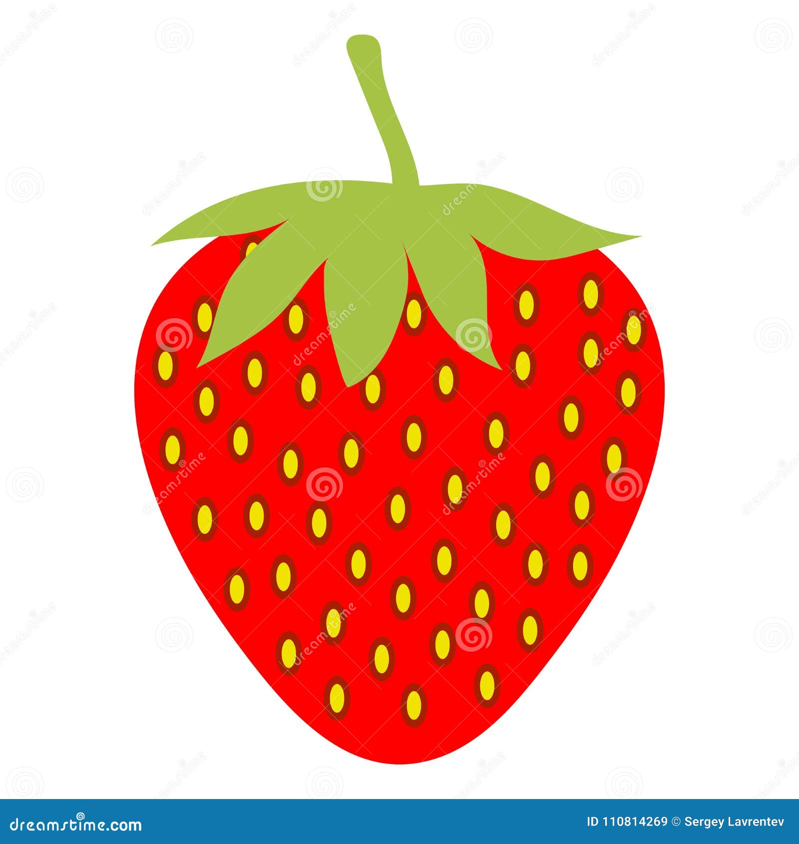 Fraise sur un fond blanc illustration de vecteur. Illustration du ...