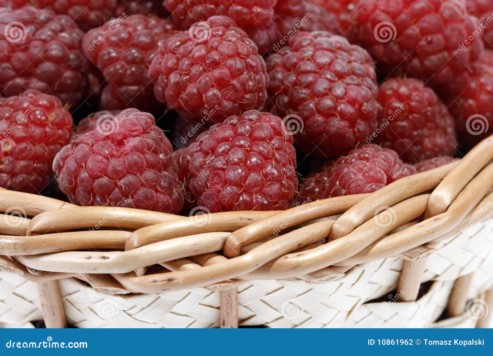 Frambozen stock foto. Image of rijs, mand, rood, vrucht - 10861962