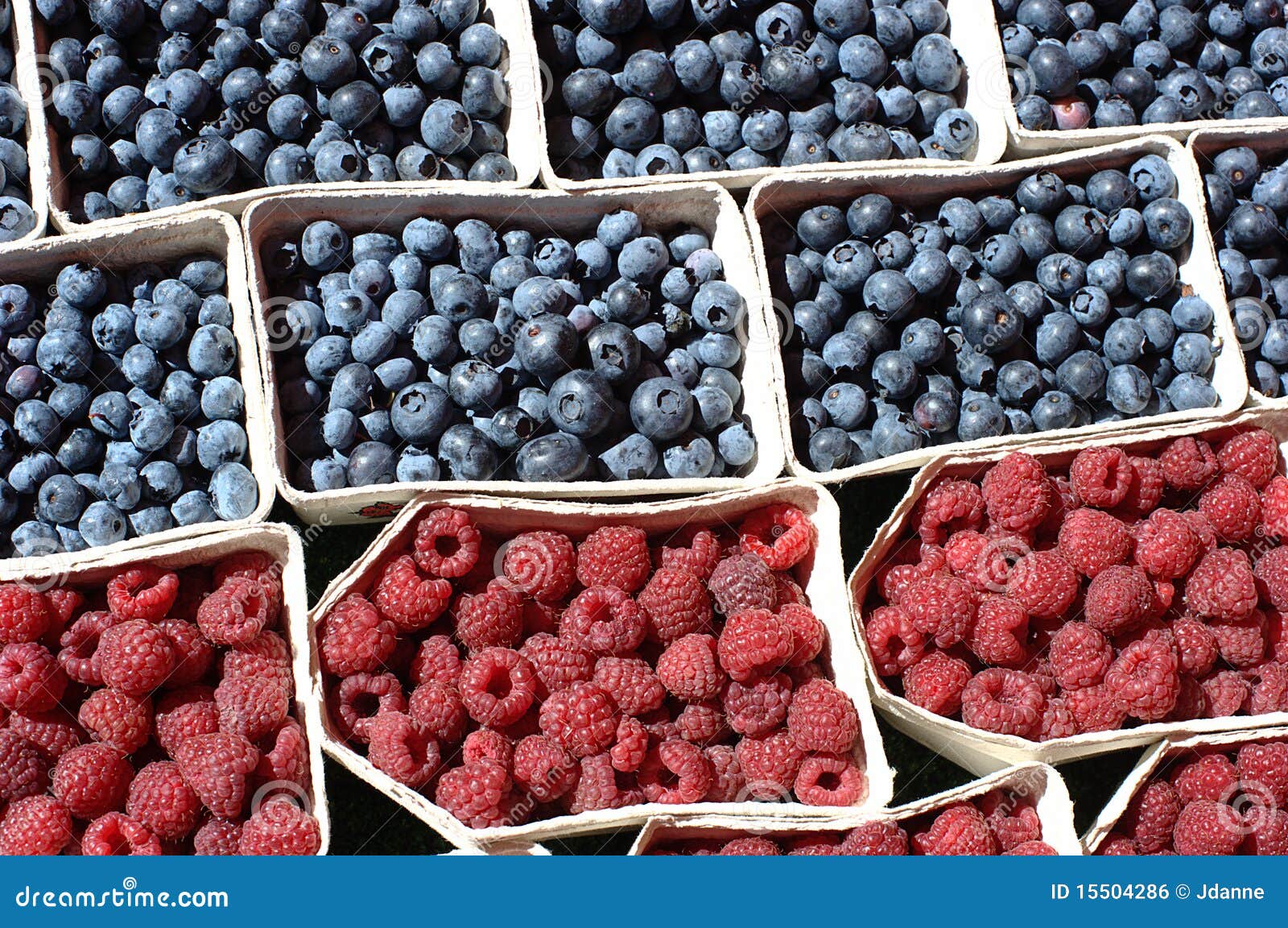 Frambozen en Bosbessen stock foto. Image of vruchten - 15504286