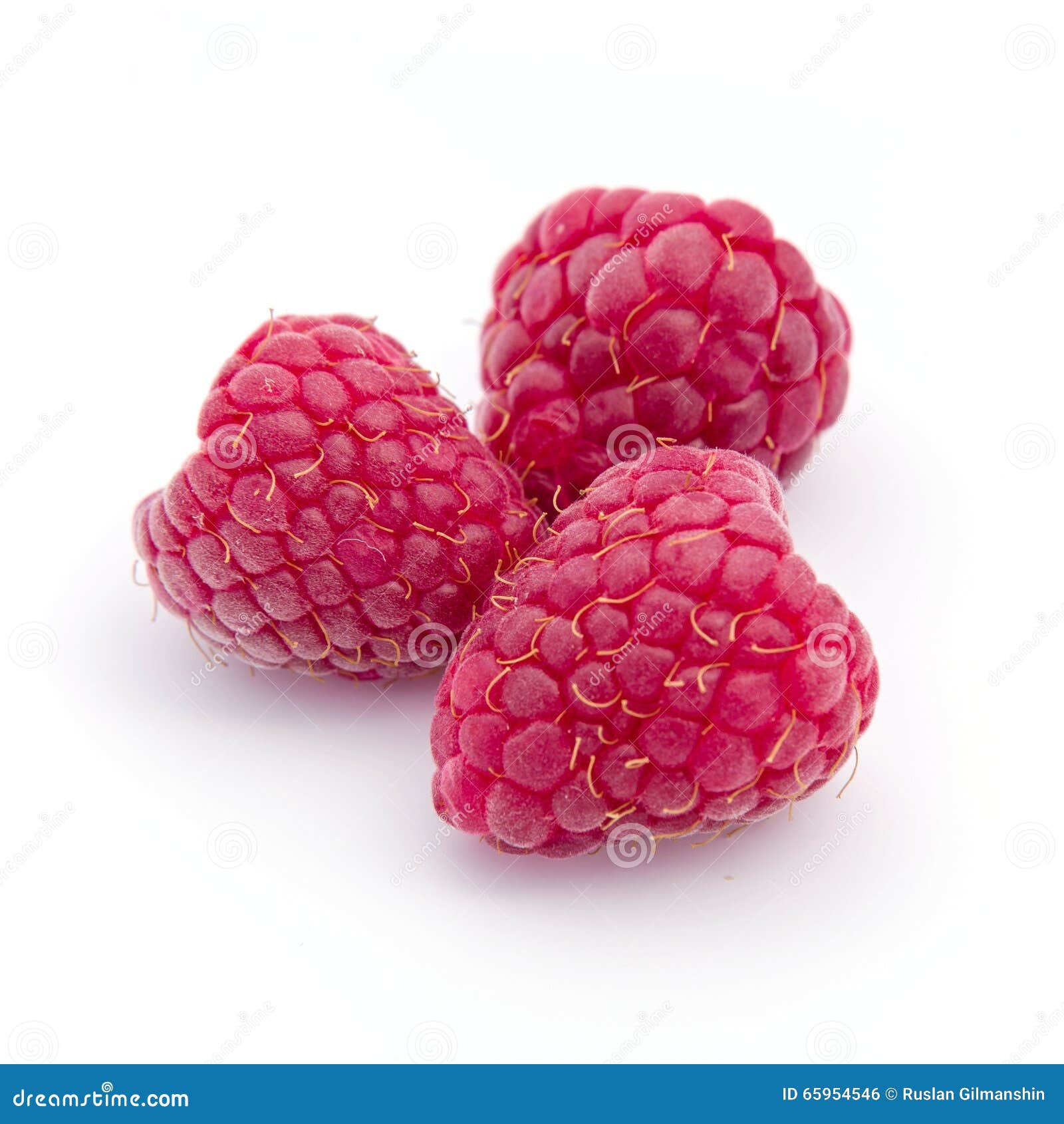Frambuesas Aisladas En El Fondo Blanco Foto de archivo - Imagen de ...