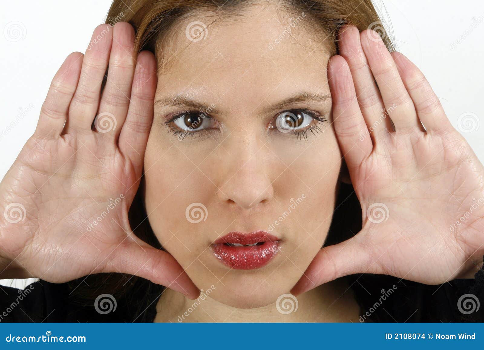 Frame stock photo. Image of fingers, beauty, palm, hair - 2108074