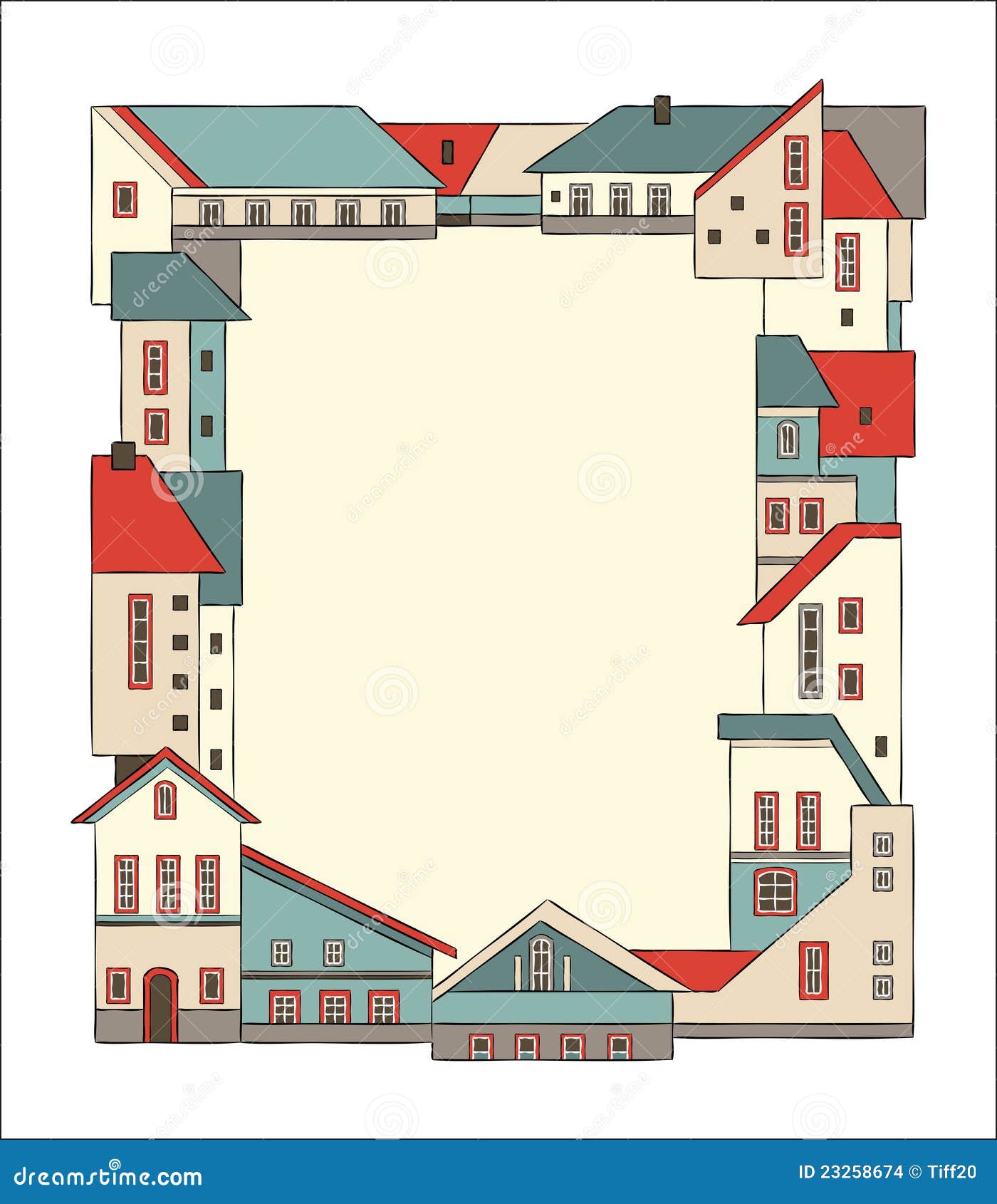 Frame stock vector. Illustration of line, frame, city - 23258674