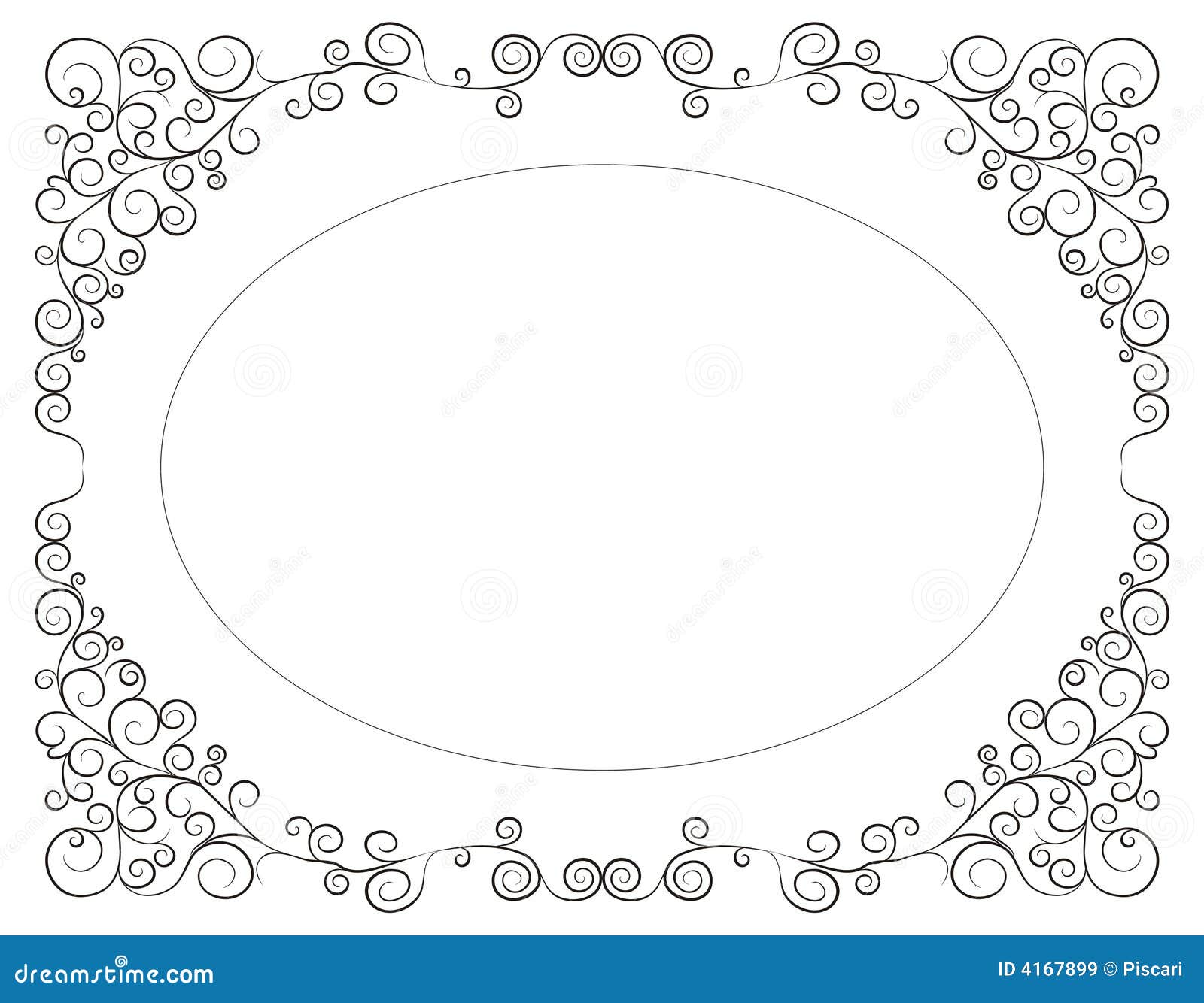 Frame stock vector. Illustration of simply, swirl, frame - 4167899