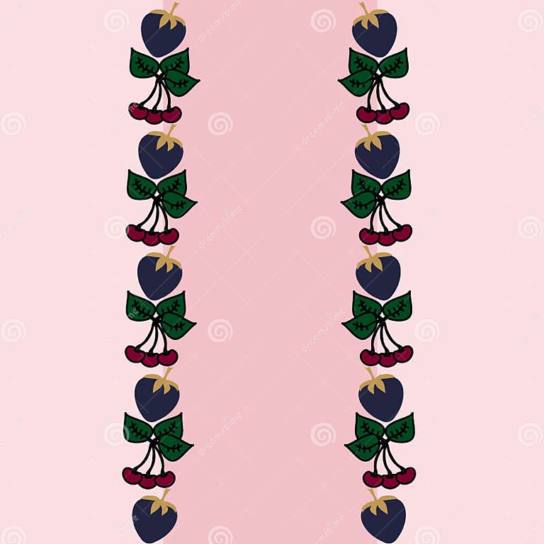 Frame with Abstract Blackberry and Cherry Stock Vector - Illustration ...