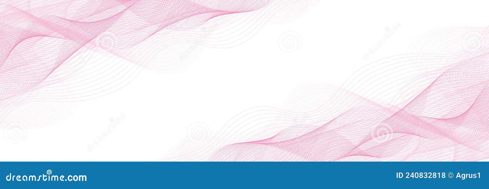 Frame of Abstract Vector Pink Colored Wave Melody Lines on White ...